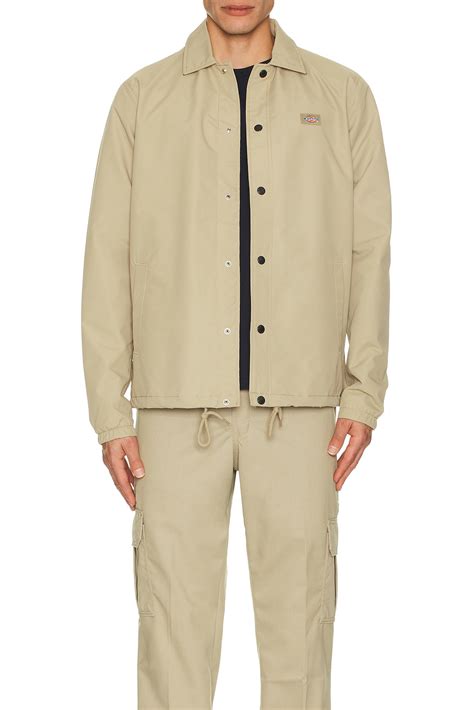 Dickies Oakport Coaches Jacket In Khaki Fwrd
