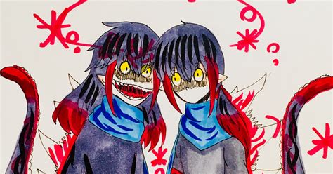 怪獣擬人化 にらめっこ中 綺羅★のイラスト Pixiv