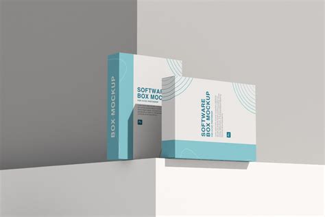 Software Box Mockup Set Mockup Line Premium Mockup Templates