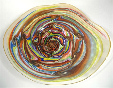 23 Hand Blown Glass Art Wall Bowl Platter Complex Etsy