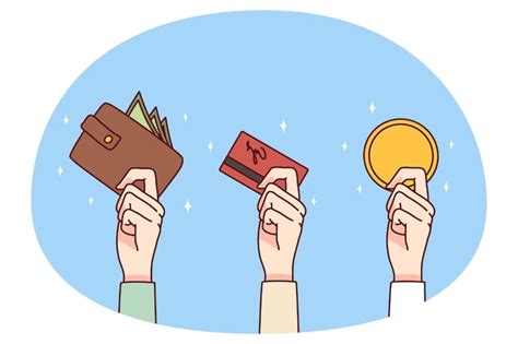 Premium Vector People Holding Various Payment Methods