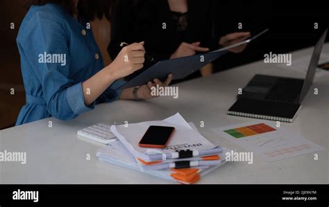 Business People Are Meeting For Analysis Data Figures To Plan Business