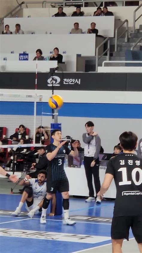 현대v5가자 🥰 2025 2 1 천안유관순체육관 정태준선수 블로킹 정태준 Instagram