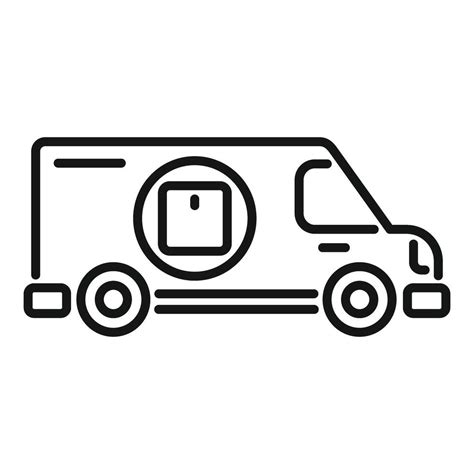 Delivery Van Delivering A Package Icon Representing Logistics And