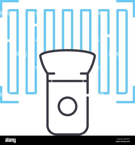 Barcode Document Line Icon Outline Symbol Vector Illustration