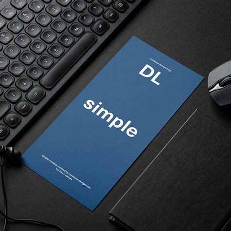 Free Dl Flyer With The Keyboard Mockup Psd Css Author