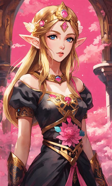 Lexica Anime Artwork Of Princess Zelda In A Detailed Intricate Pink