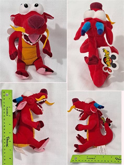 Vintage New With Tags Warrior Princess Mulan Dragon Mushu Little