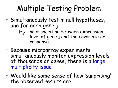 PPT Multiple Testing In The Survival Analysis Of Microarray Data