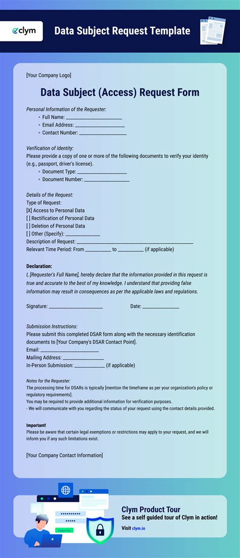 subject access request log template