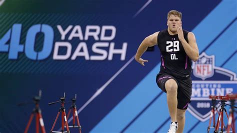 10 Fastest Ol 40 Yard Dashes 2018 Nfl Combine