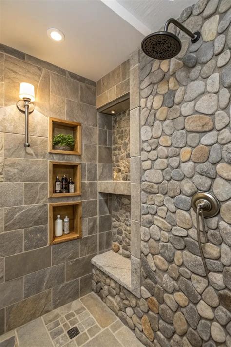 16 Inspiring Walk In Cave Shower Ideas In 2025 Rustic Bathroom