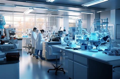 Premium Ai Image A Group Of People In A Lab