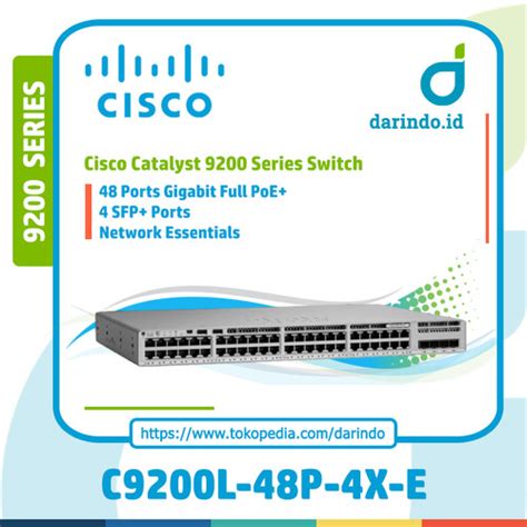 Jual Cisco C9200L 48P 4X E Catalyst 9200 Series Switch Smart Net 2