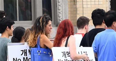 [사진] 보신탕 이제 그만 개식용 반대 1인시위