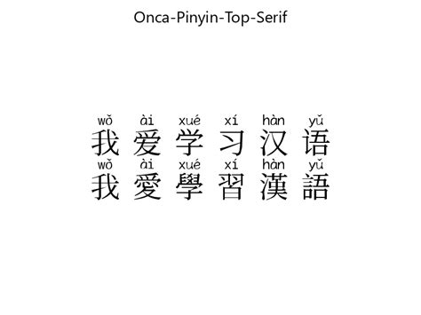 Chinese Pinyin Fonts Catus Felis