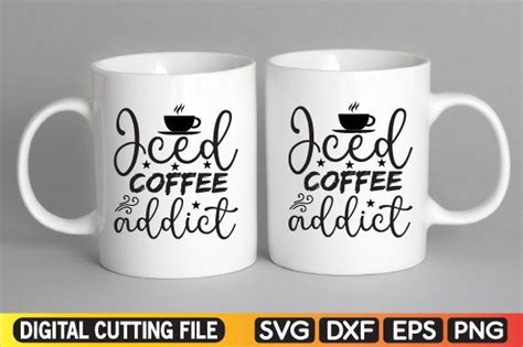 Iced Coffee Addict Svg Graphic By The SVG Crafts Creative Fabrica