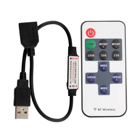 11 Nøgler Led Strip Controller Mini Dimmer Rf Fjer Grandado