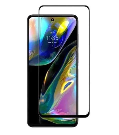 Película De Vidro Temperado D Preta Para Motorola Linha G King of Case