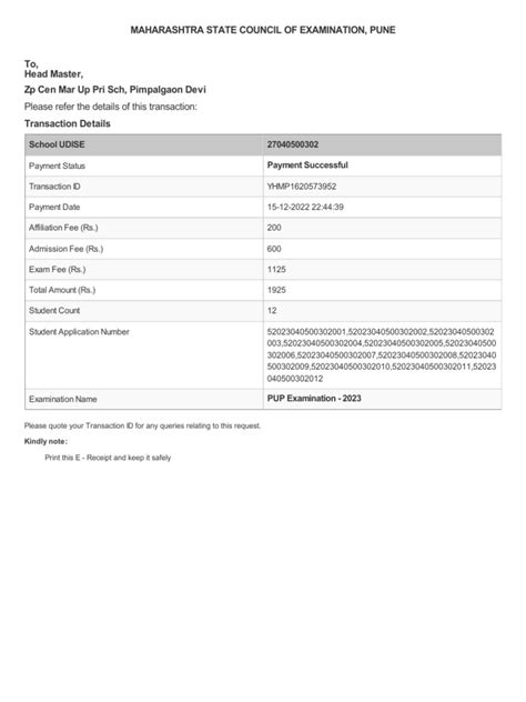 Payment Recipt Pdf