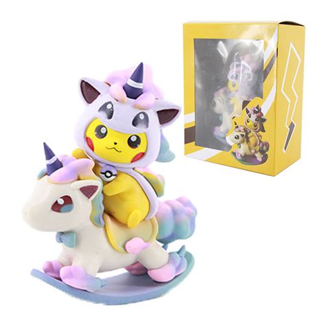 โมเดลโปเกมอน Pikachu ของแท้12ซม รูปตกแต่งรถยนต์ของขวัญวันเกิดสำหรับเด็กฟิกเกอร์แอคชั่น Pvc ของ