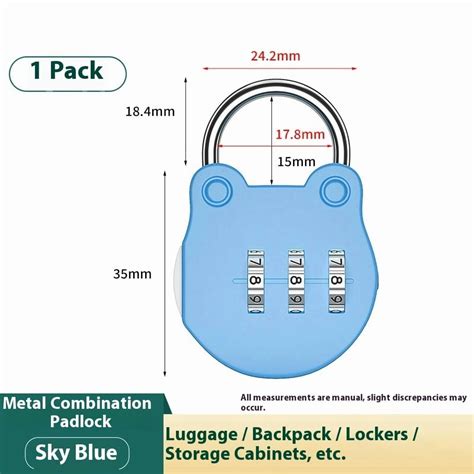 3 Digit Combination Padlock Resettable Code Lock For Travelbackpack