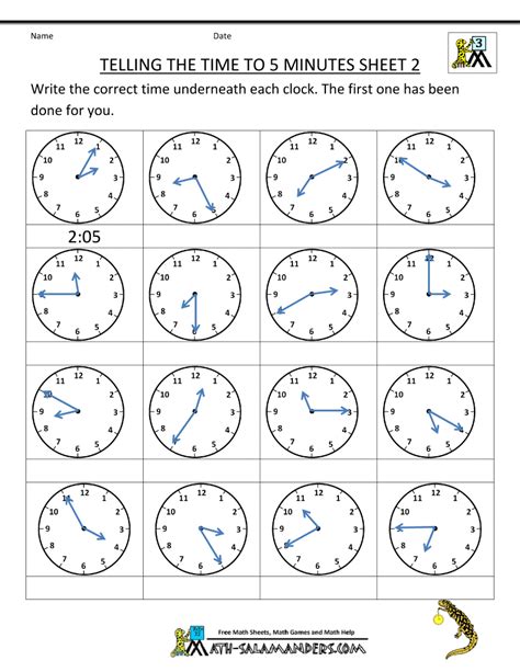 Time Intervals 3rd Grade Worksheets