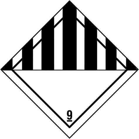 Misc Class 9 Hazard Warning Diamonds Self Adhesive Vinyl Choice Of Size