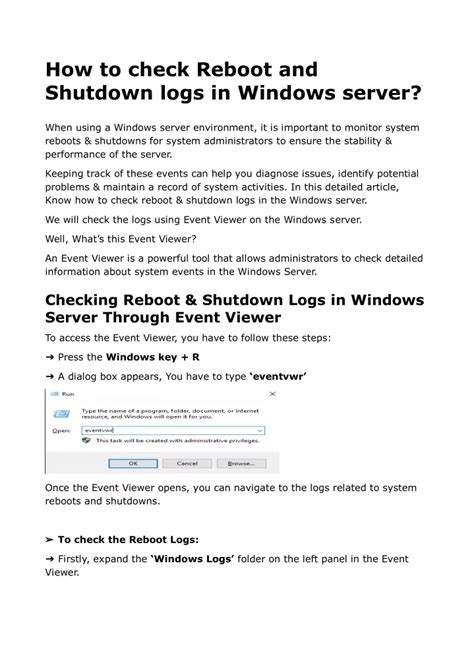 PPT How To Check Reboot And Shutdown Logs In Windows Server