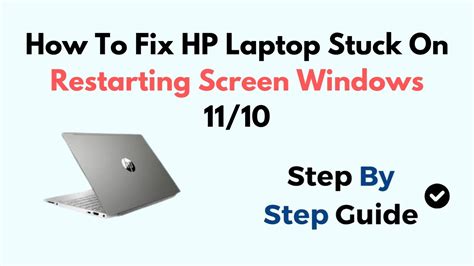 How To Fix Hp Laptop Stuck On Restarting Screen Windows 1110 Youtube