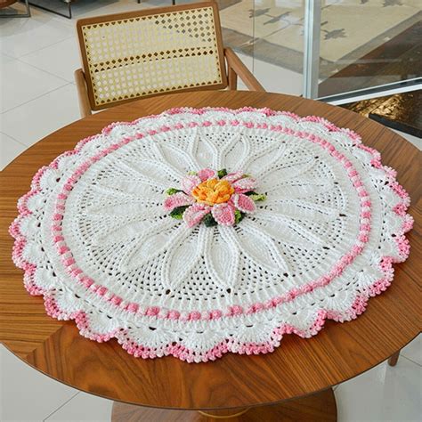 Бело-розовая салфетка крючком. Схемы — Paradosik Handmade — вязание для ...