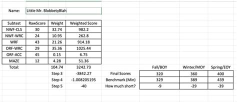 2nd Grade Dibels Score Calculator Progress Monitoring Composite Tracker