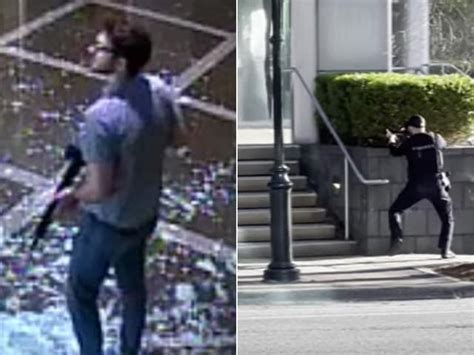 On Camera How Us Cops Took Down Bank Shooter Who Killed 5