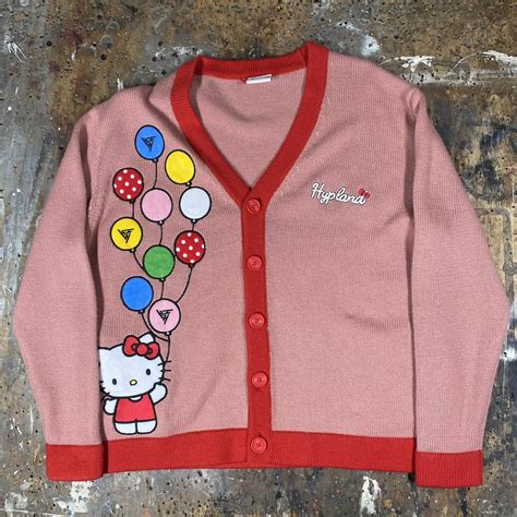 Hypland X Hello Kitty Knit Cardigan Great Depop