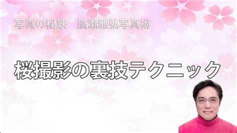 写真の秘訣 桜撮影の裏技テクニック Youtube