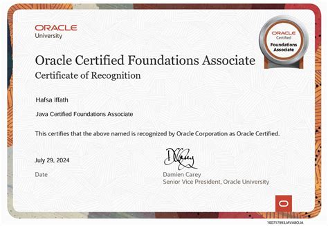 hafsa iffath on linkedin java oraclecertification javadeveloper