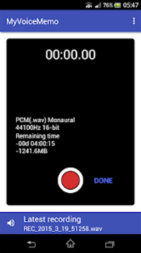 android için myvoicememo pcm wav recorder İndir