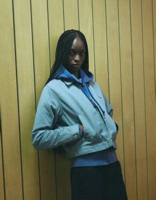 Carhartt WIP Module Script Zip Up Jacket In Light Blue ASOS