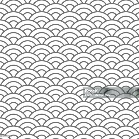 Traditional Japanese Pattern Texture Material Stock Illustration