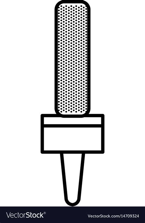 Journalism Microphone Isolated Icon Royalty Free Vector