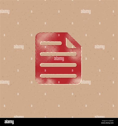 Document Icon In Halftone Style Grunge Background Vector Illustration Stock Vector Image And Art
