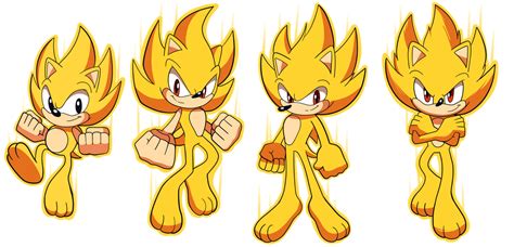 Four Universes Of Bare Super Sonics By Hker021 On Deviantart