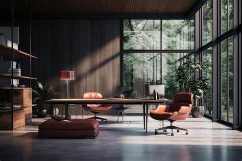 Minimalist Aesthetic Workspace With Sleek Modern Generative Ai