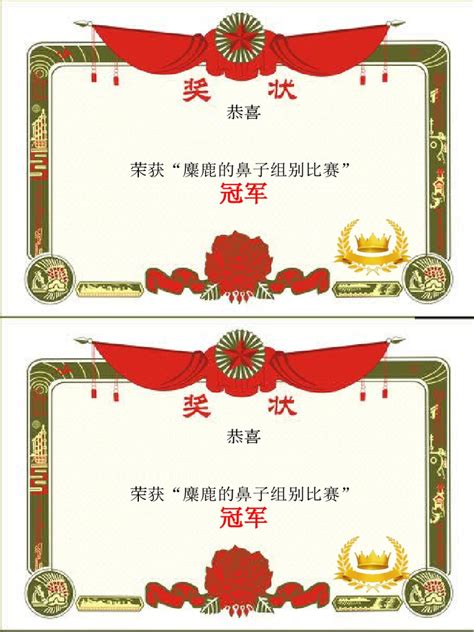 奖状 pdf
