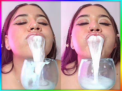 Sexy Nasty Camgirl Messy Saliva Spit Play