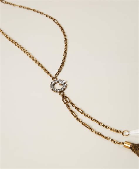 Collar De Cadena Con Strass Y Colgantes Mujer Plata TWINSET Milano