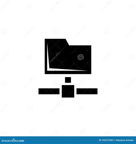 Shared Folder Data Network Flat Vector Icon Stock Illustration Illustration Of Cloud Online