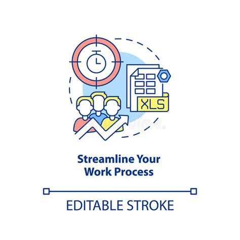 Streamline Your Work Process Concept Icon Stock Vector Illustration Of Efficiency Increase
