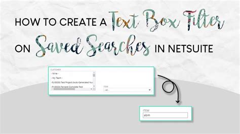 Martin Lloyd On Linkedin How To Create A Text Box Filter On Saved