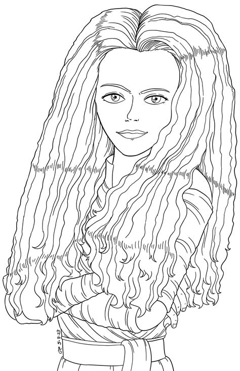 Reys Fluffy Long Hair Lineart By Danielwartist On Deviantart
